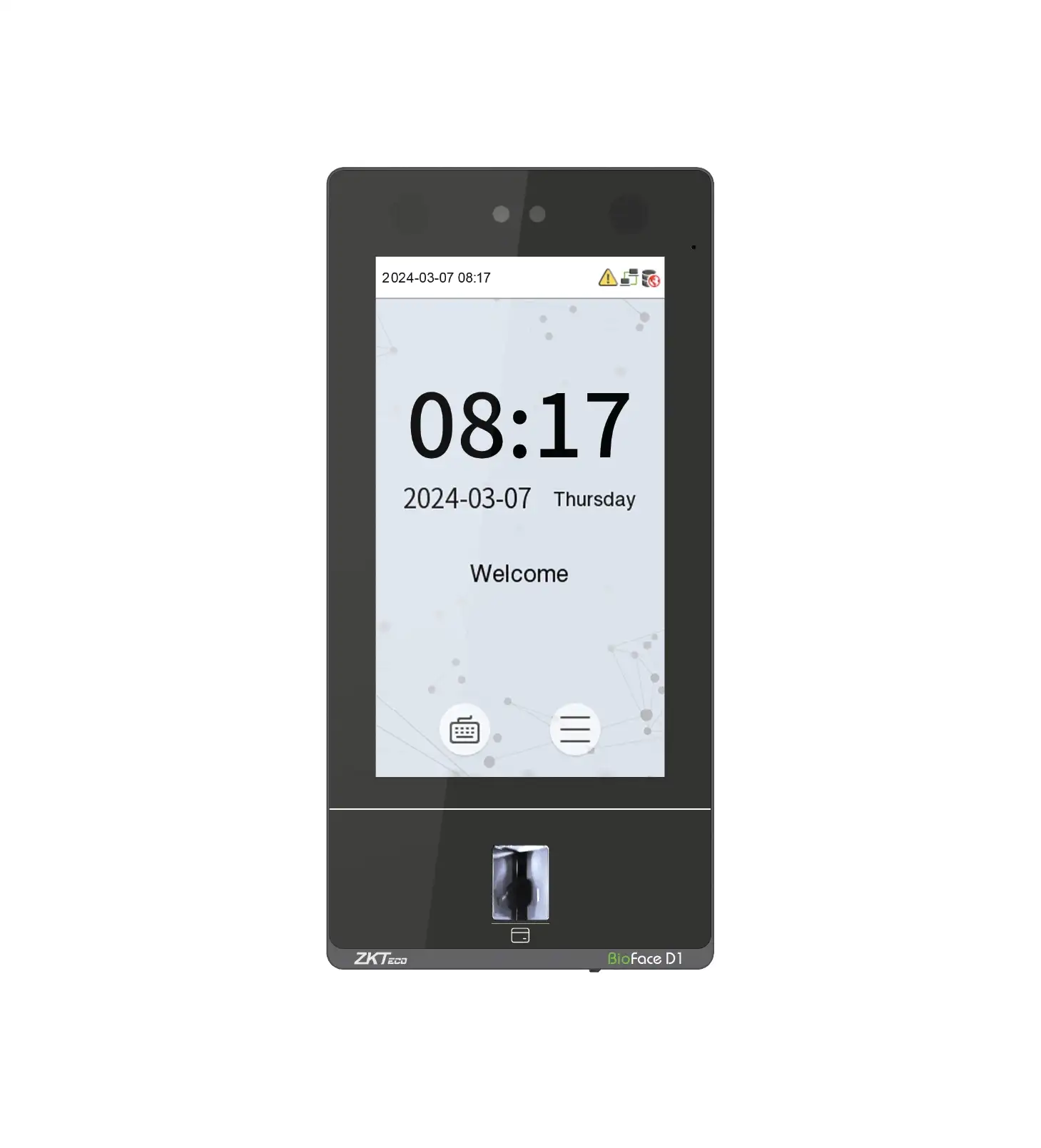 جهاز بصمة وجه وأصبع ZKTeco BioFace D1 SIP-Ready Access Control Video ...